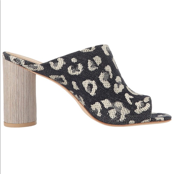 Anthropologie | Shoes | Nib Leopard Print Round Wooden Heeled Mule ...